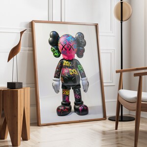 Kaws Poster, Set of 3 Graffiti Kaws Prints, Hypebeast Graffiti Kaws ...