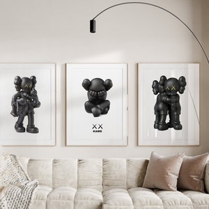 KAWS Poster Set of 3, Printables Minimalist Hypebeast Kaws Figure ...
