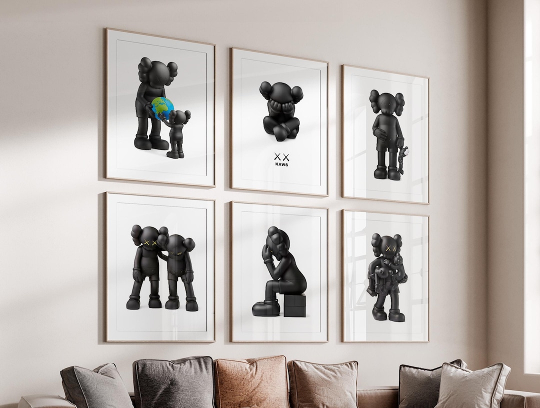 Kaws, Kaws Poster, Kaws Print, Kaws Wall Art, Hypebeast, Kaws Gift, Set ...