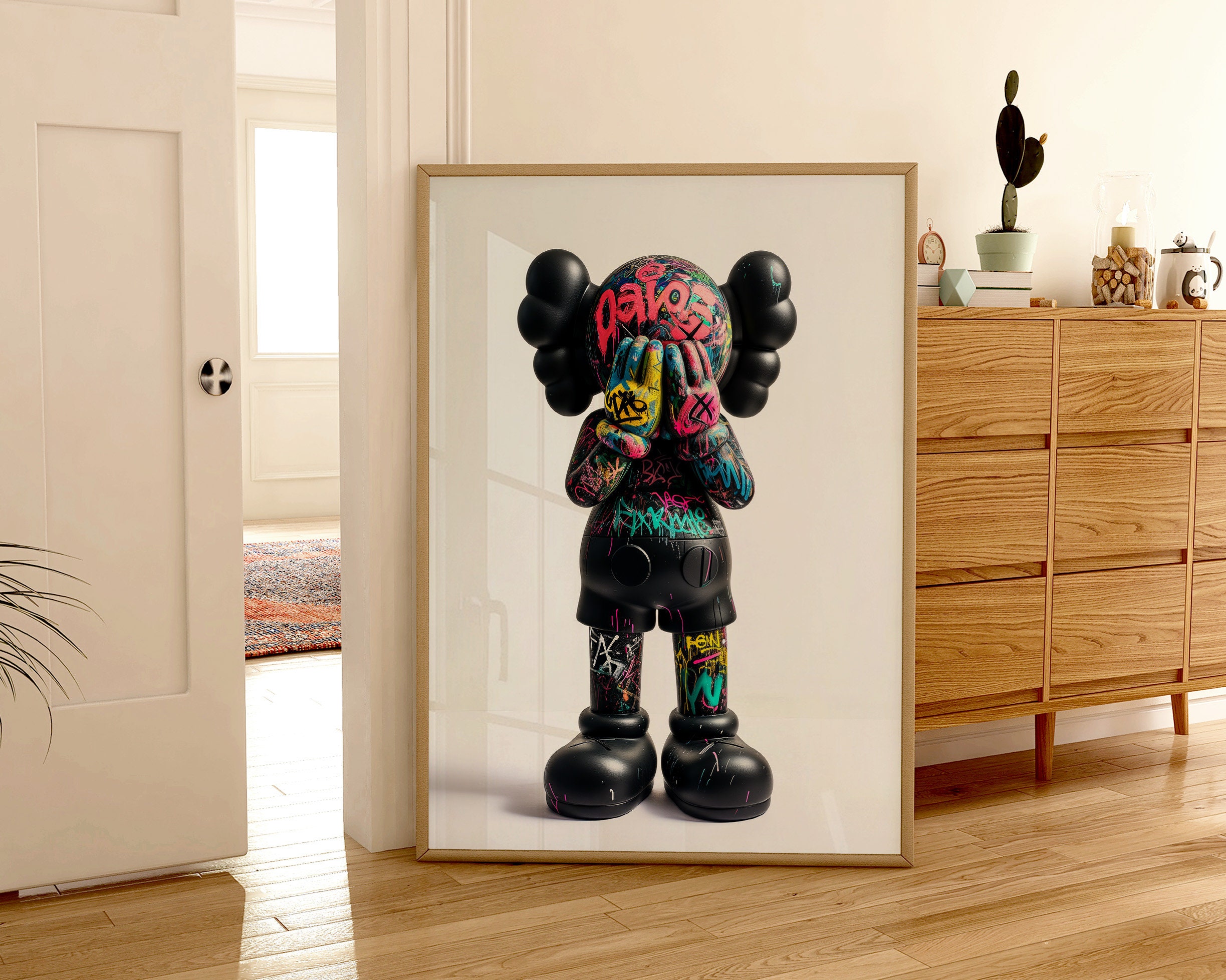 Kaws Poster, Set of 3 Graffiti Kaws Prints, Hypebeast Graffiti Kaws ...
