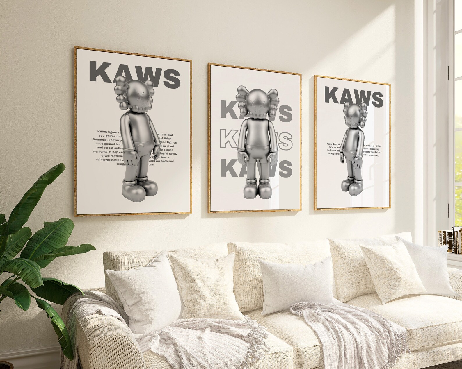 KAWS Poster Set of 3, Printables Minimalist Hypebeast Kaws Figure ...