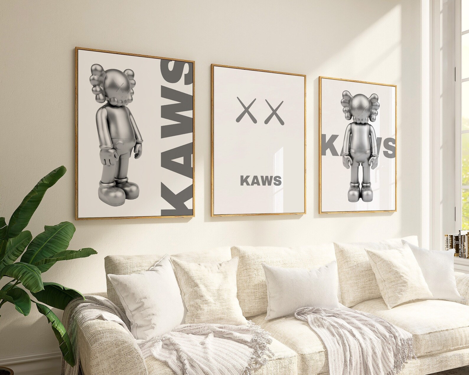 KAWS Poster Set of 3, Printables Minimalist Hypebeast Kaws Figure ...