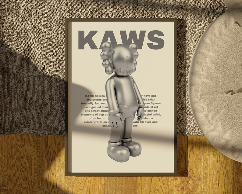 KAWS Poster Set of 3, Printables Minimalist Hypebeast Kaws Figure Poster, Kaws Poster Print ...