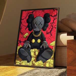 Kaws, Kaws Poster, Kaws Print, Kaws Wall Art, Hypebeast, Kaws Gift ...