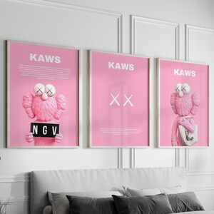 KAWS Poster Set of 3, Printables Minimalist Hypebeast Kaws Figure ...