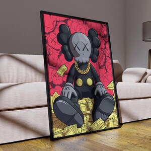 Kaws, Kaws Poster, Kaws Print, Kaws Wall Art, Hypebeast, Kaws Gift ...