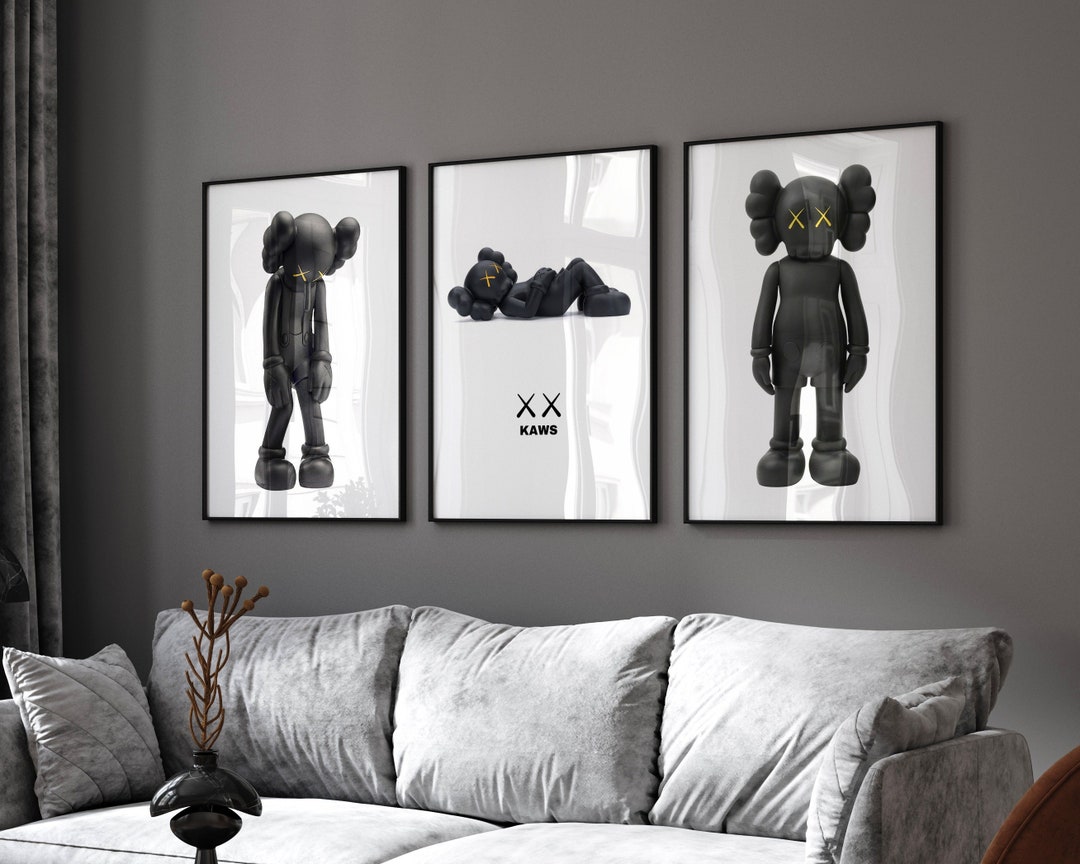 KAWS Poster Set of 3, Printables Minimalist Hypebeast Kaws Figure ...