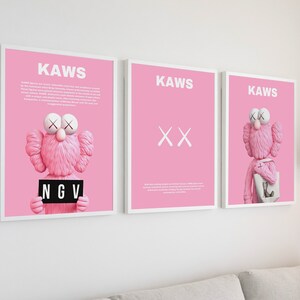 KAWS Poster Set of 3, Printables Minimalist Hypebeast Kaws Figure ...