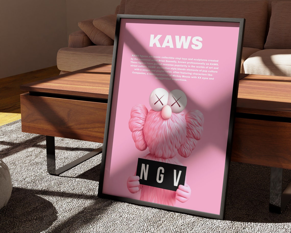KAWS Poster Set of 3, Printables Minimalist Hypebeast Kaws Figure ...