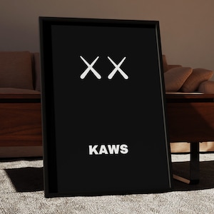 Printable Kaws Poster Set: Black Rock Heavy Metal Hypebeast Figure Wall ...