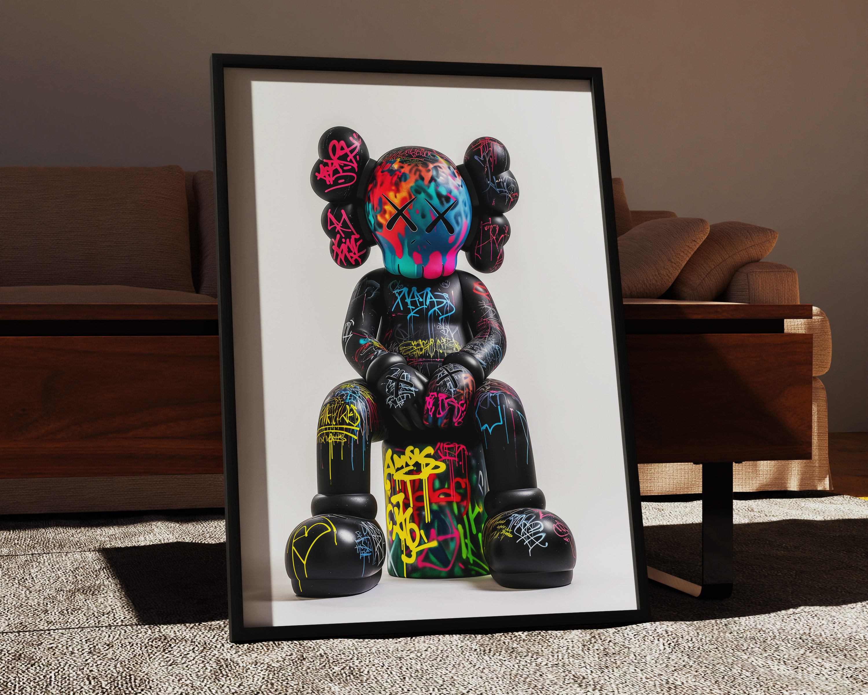 Kaws Poster, Set of 3 Graffiti Kaws Prints, Hypebeast Graffiti Kaws ...