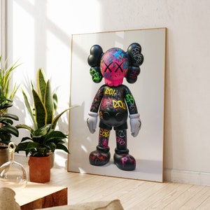 Kaws Poster, Set of 3 Graffiti Kaws Prints, Hypebeast Graffiti Kaws ...