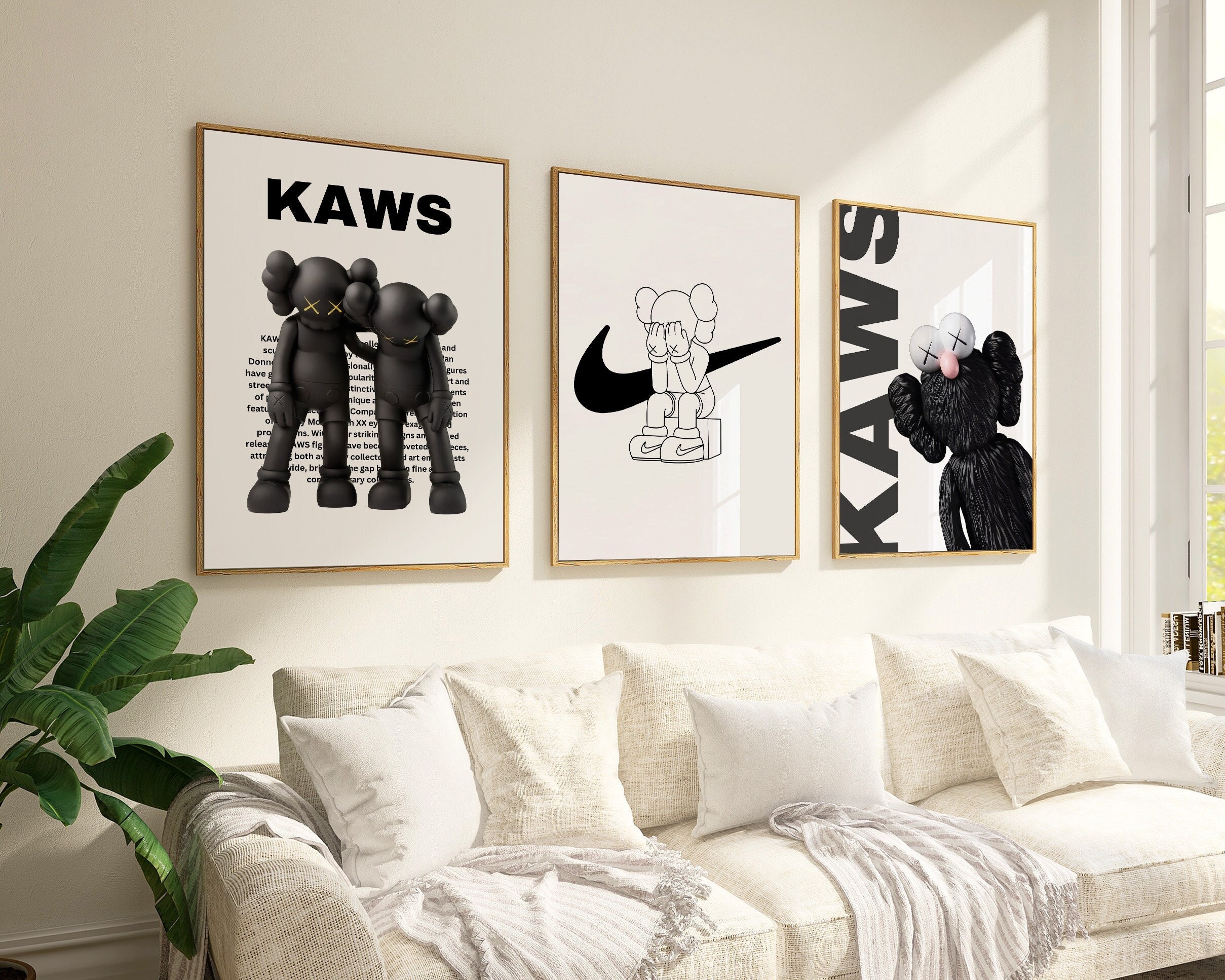 KAWS Poster Set of 3, Printables Minimalist Hypebeast Kaws Figure ...