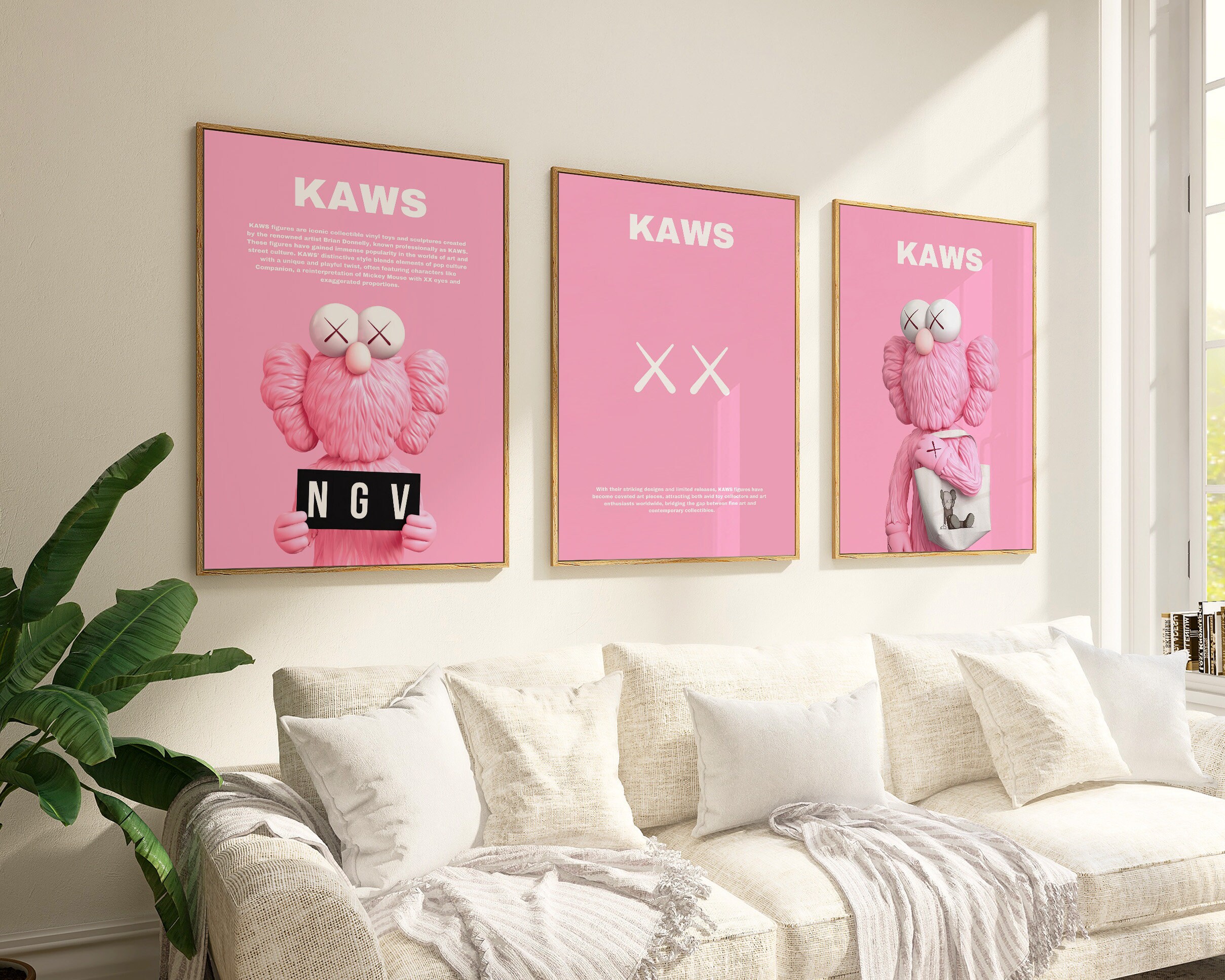 KAWS Poster Set of 3, Printables Minimalist Hypebeast Kaws Figure ...
