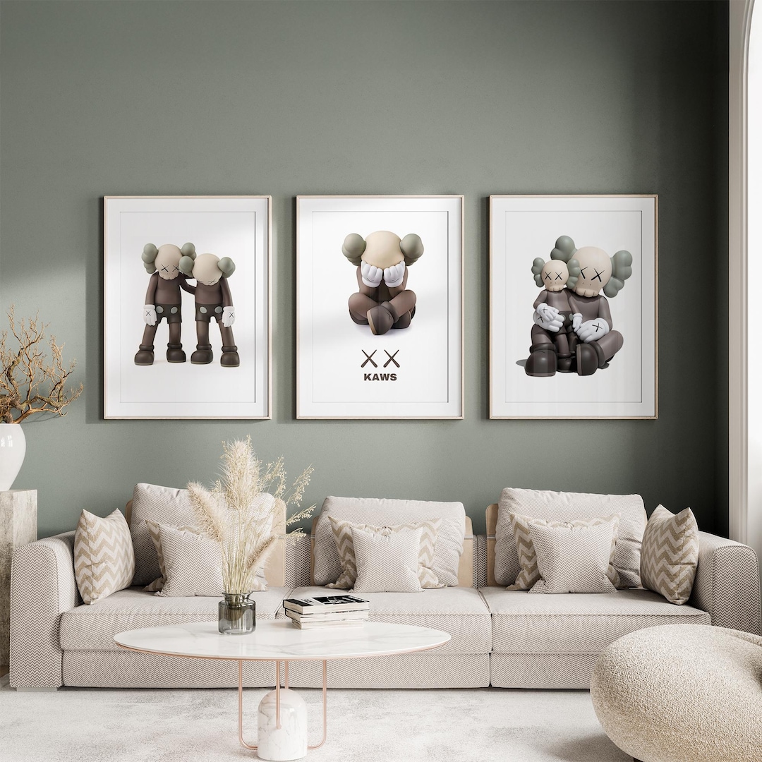 KAWS Poster Set of 3, Printables Minimalist Hypebeast Kaws Figure ...