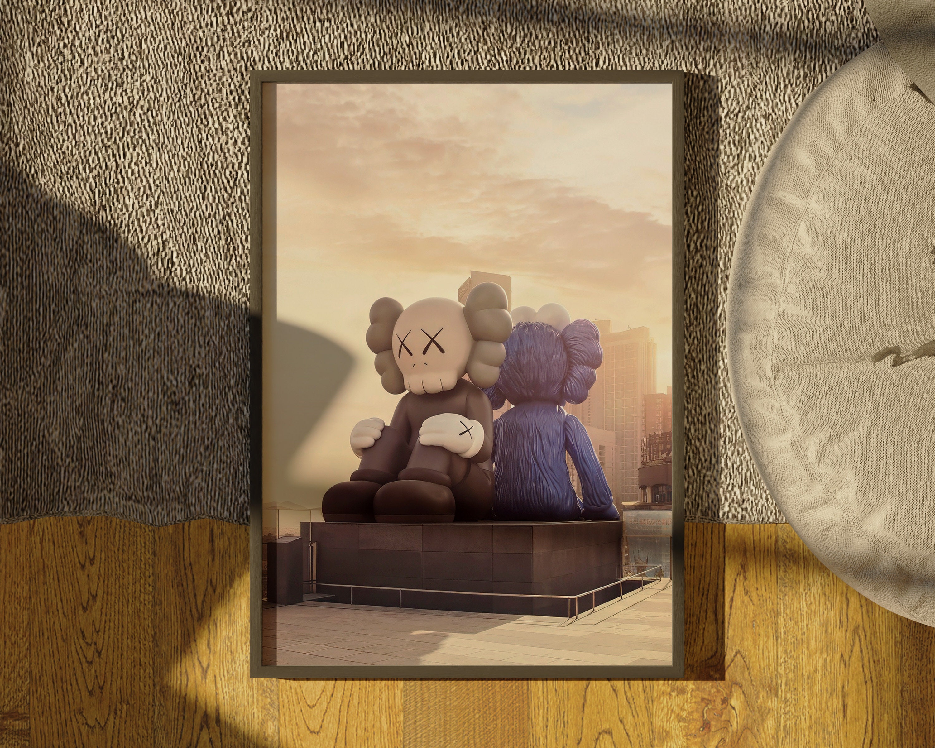 KAWS Poster Set of 3 Printables Minimalist Hypebeast Kaws - Etsy