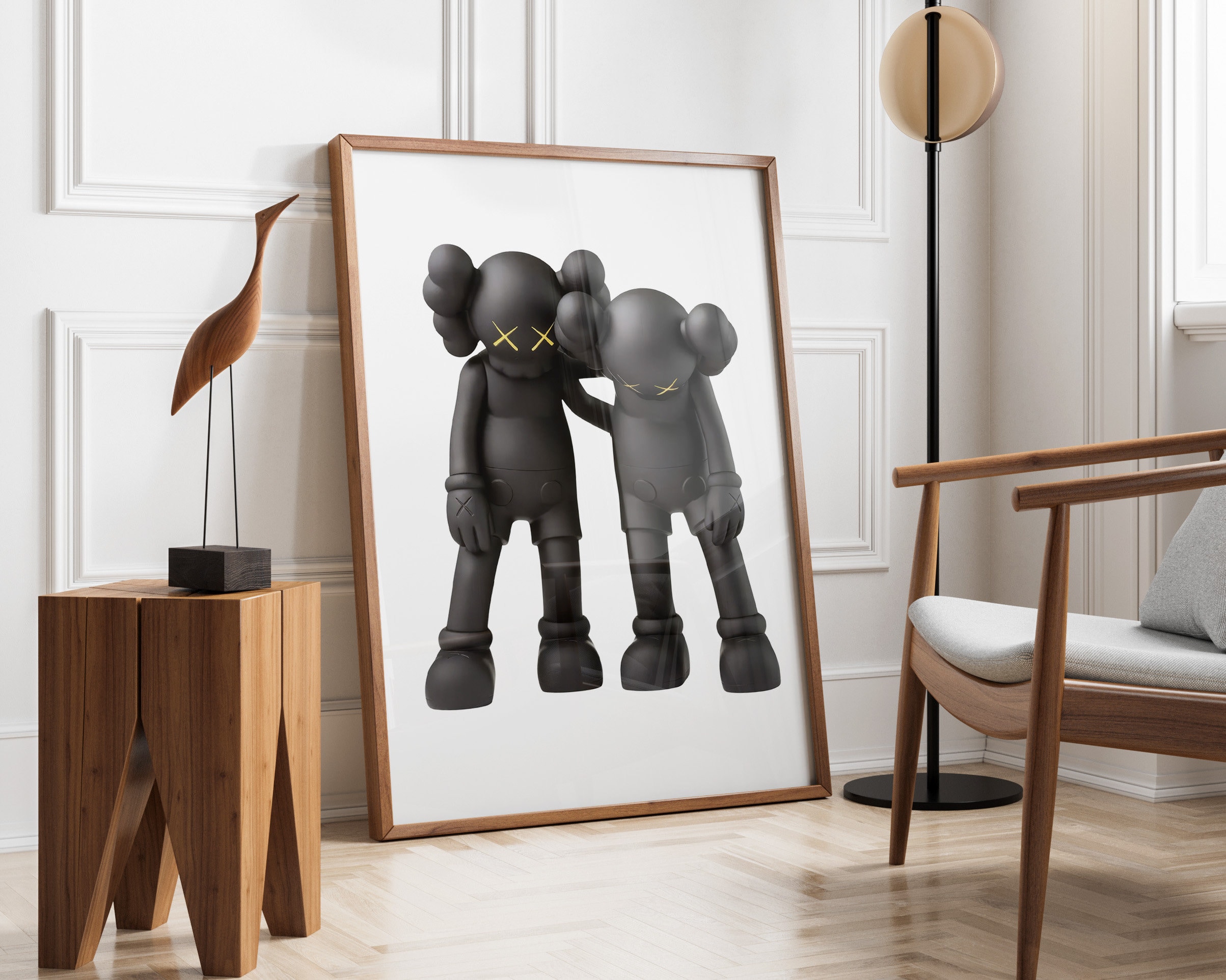 KAWS Poster, Set of 3 Printables Black Kaws Poster, Hypebeast Kaws ...