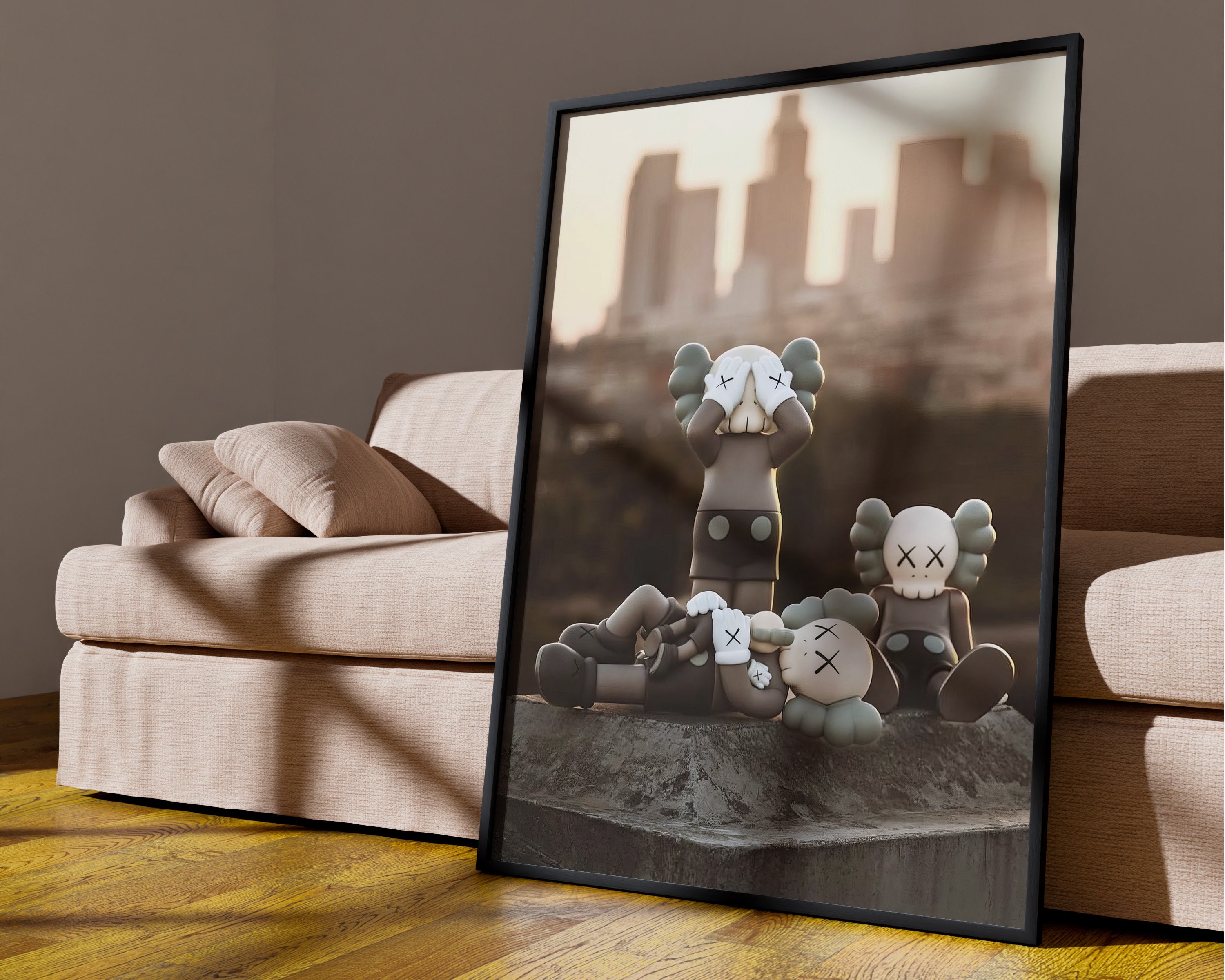 KAWS Poster Set of 3 Printables Minimalist Hypebeast Kaws - Etsy