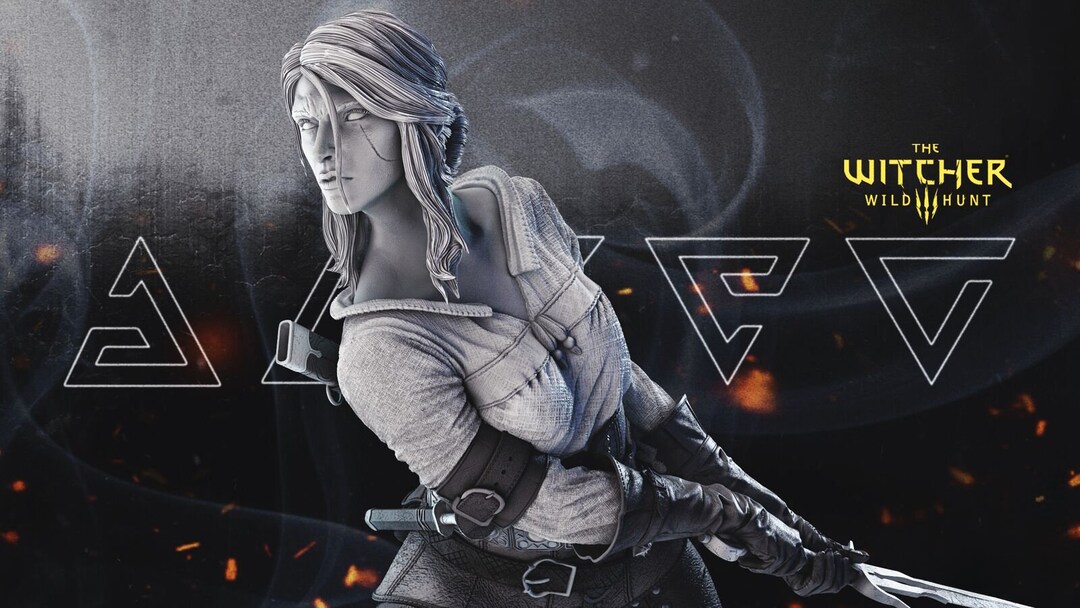 The Witcher Ciri STL File High Quality Printer Model Gift - Etsy