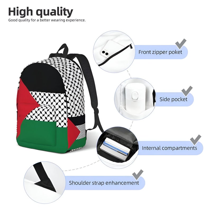 Palestine Flag and Keffiyeh Design Backpack - Etsy Australia