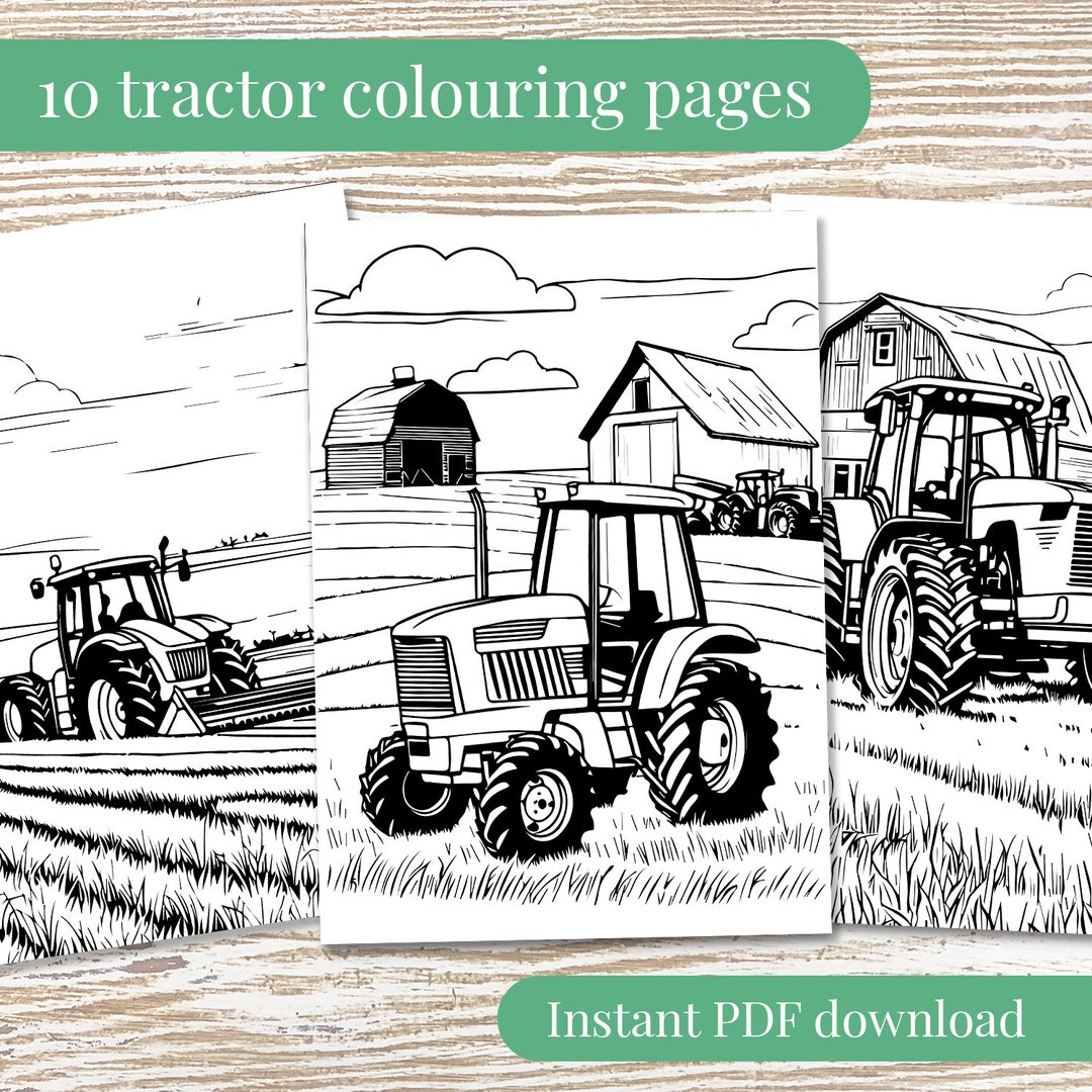 10 Printable Tractor Colouring Sheets, Farm Vehicle Designs for Kids ...