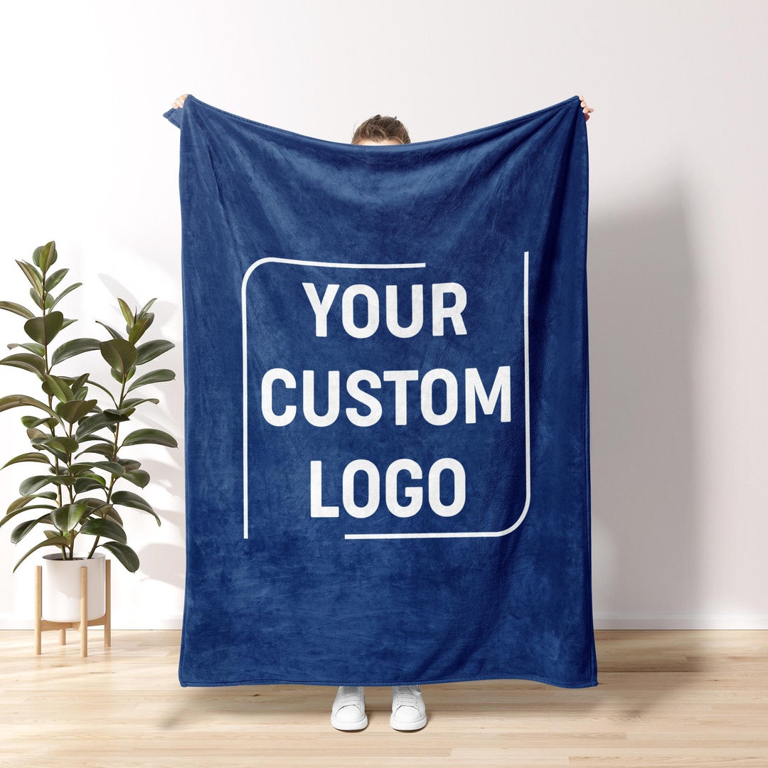 Custom Logo Blanket Appreciation Gift for Company Corporate,office ...
