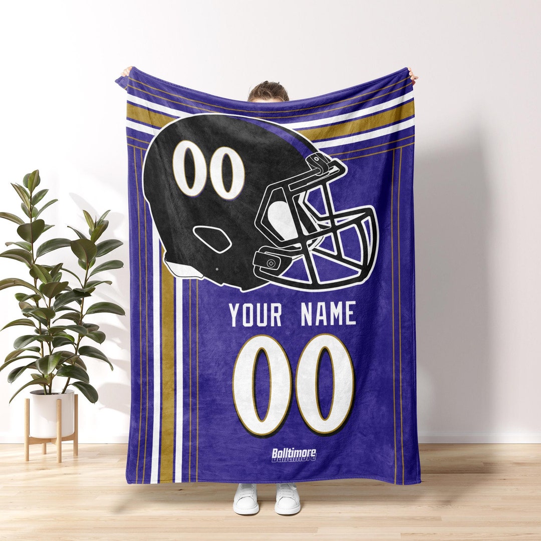 Baltimore Football Vintage Personalized Blanket,retro Raven Blanket ...