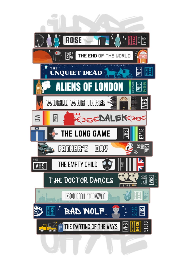 DIGITAL DOWNLOAD Doctor Who Series 1 Episodes VHS Stack - Etsy