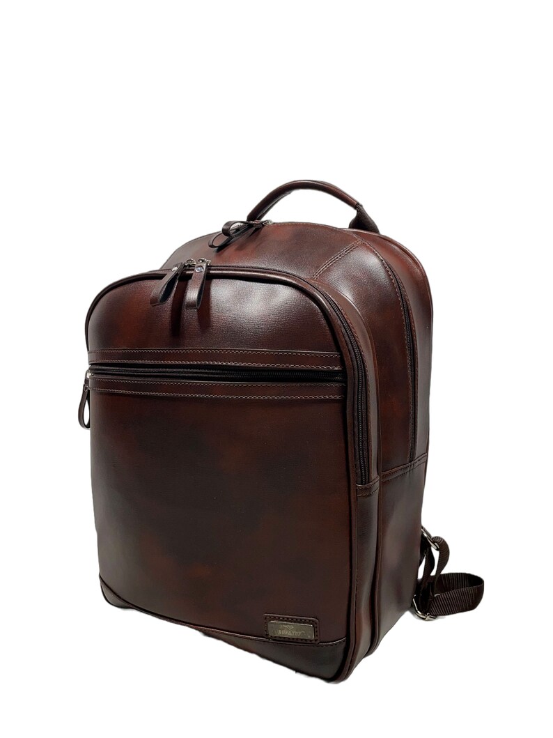 35L Vintage Buffalo Leather Backpack Laptop Formal Backpack - Etsy