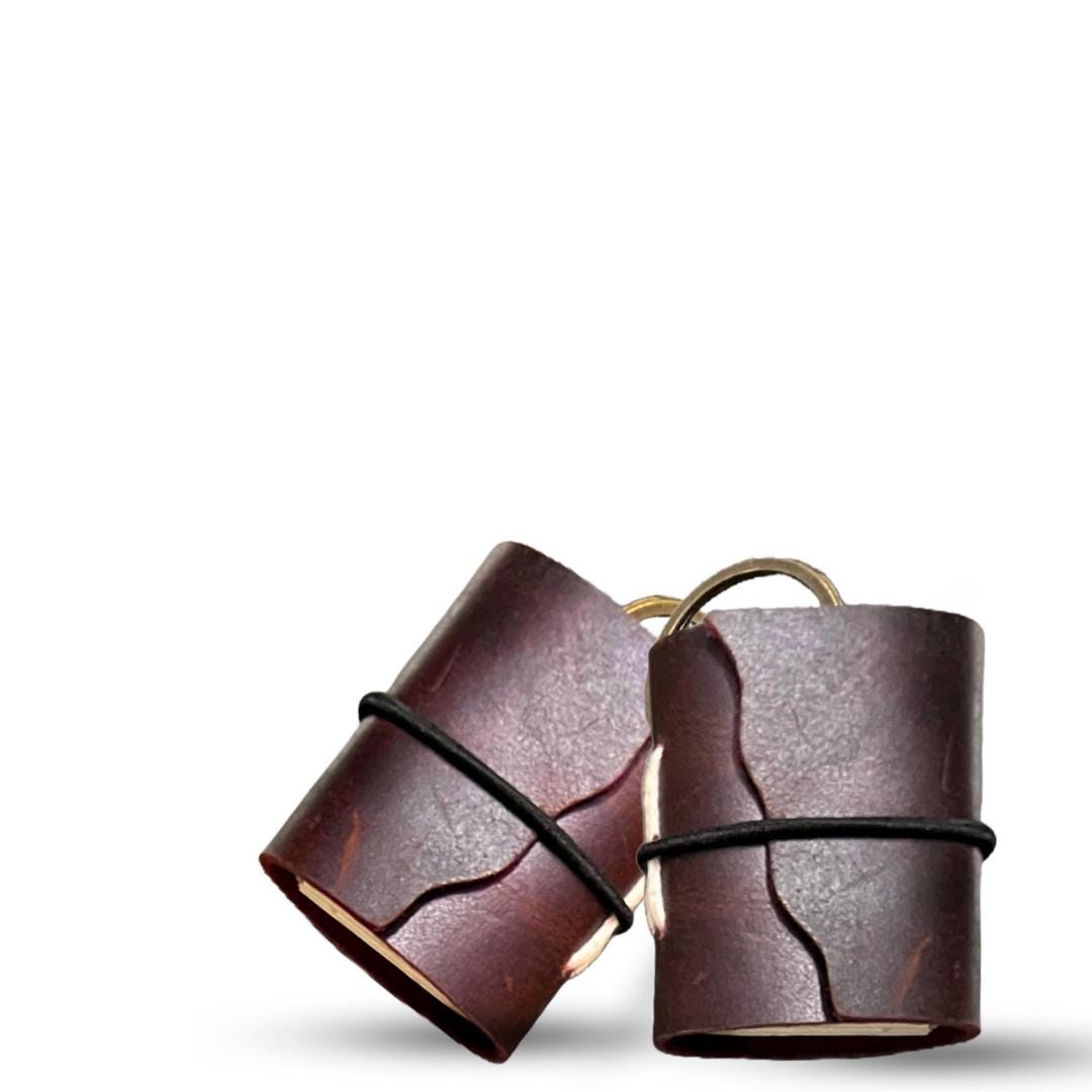 Personalized Set of 3 Mini Leather Notebook Key Chains, Mini Book ...