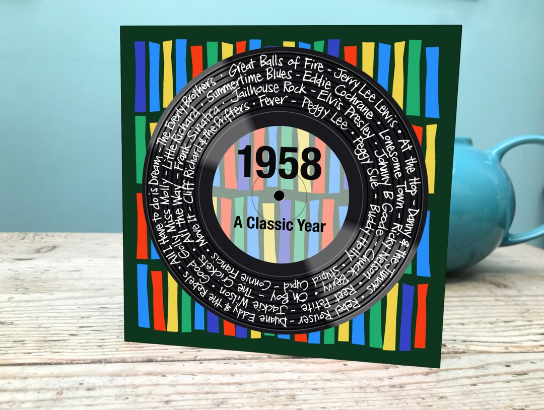 67th Birthday Card / 1958 Card / 1958 Music Card / Sixty-seventh Music ...