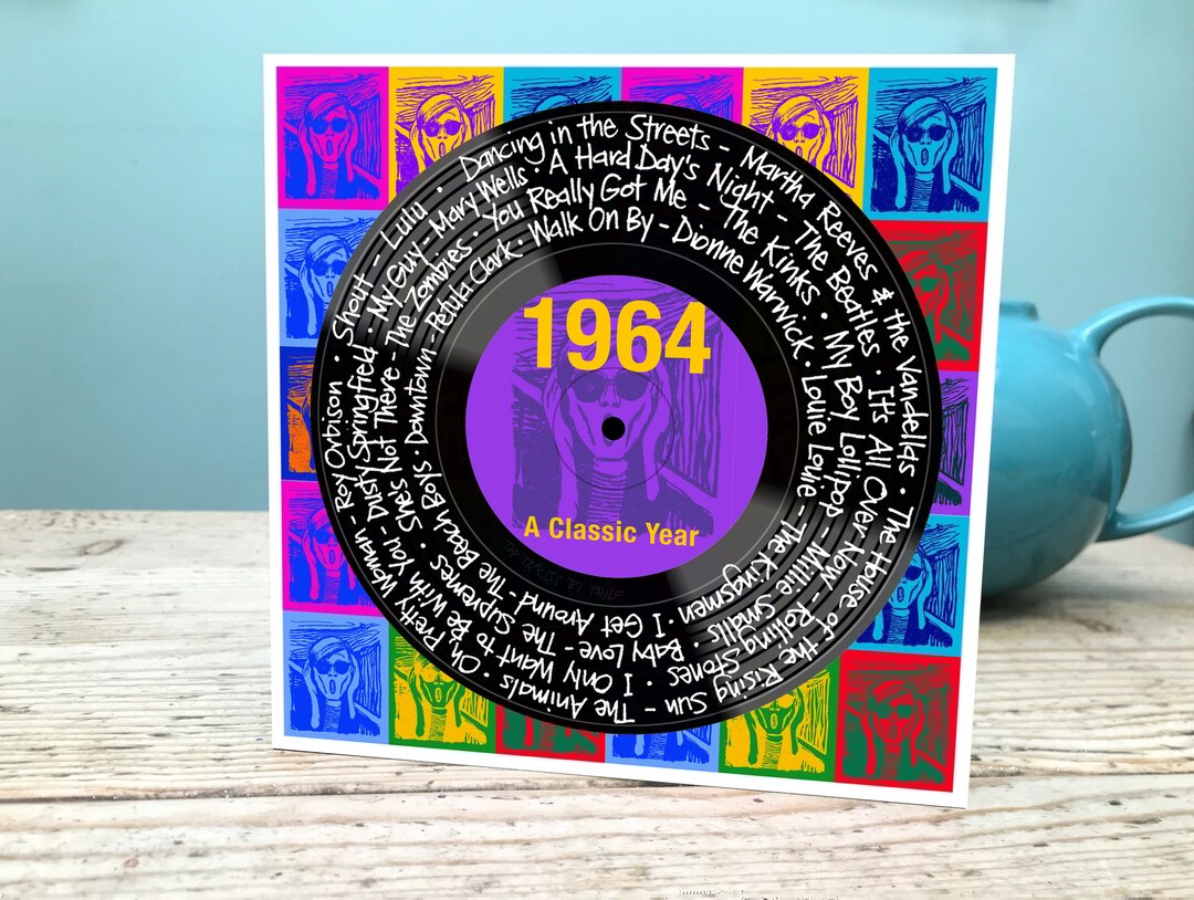 62nd Birthday Card / 1964 Card / 1964 Music Card / Sixty-second Music ...