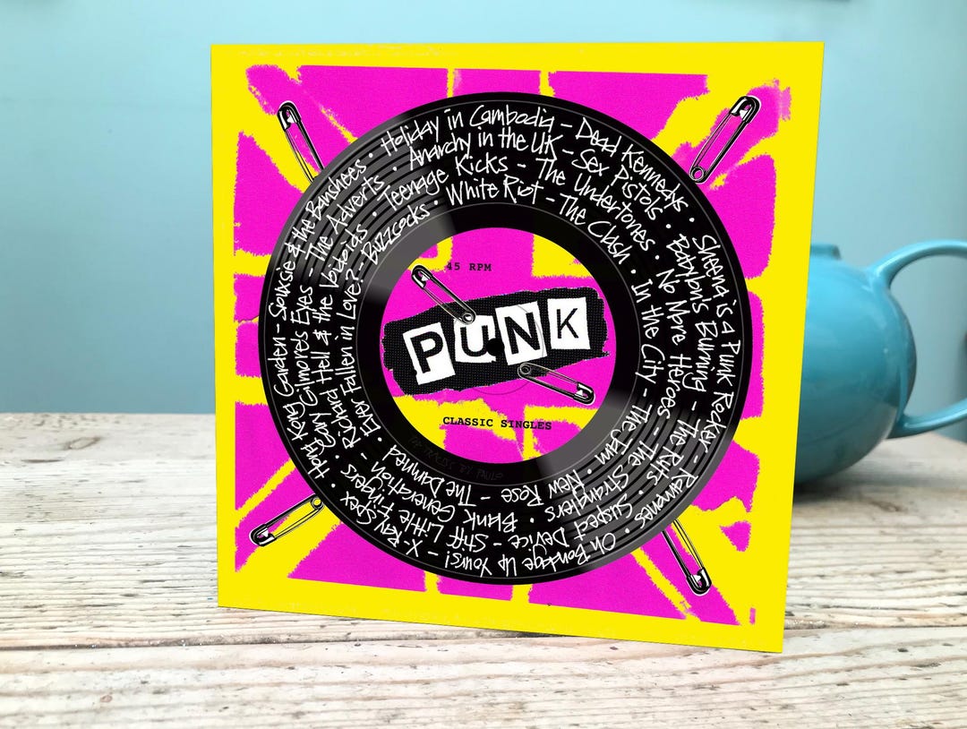 Punk Hits Card / Punk Fan Card / Punk Rock Card / Punk Birthday Card ...