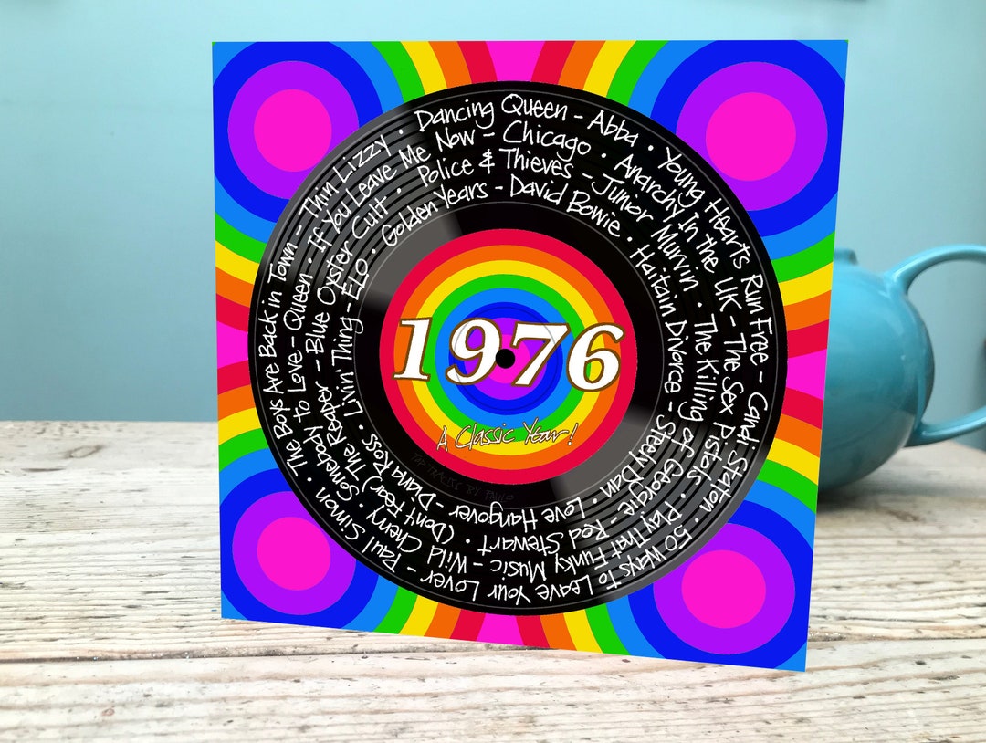 48th Birthday Card / 1976 Card / 1976 Music Card / Forty-eighth Music ...