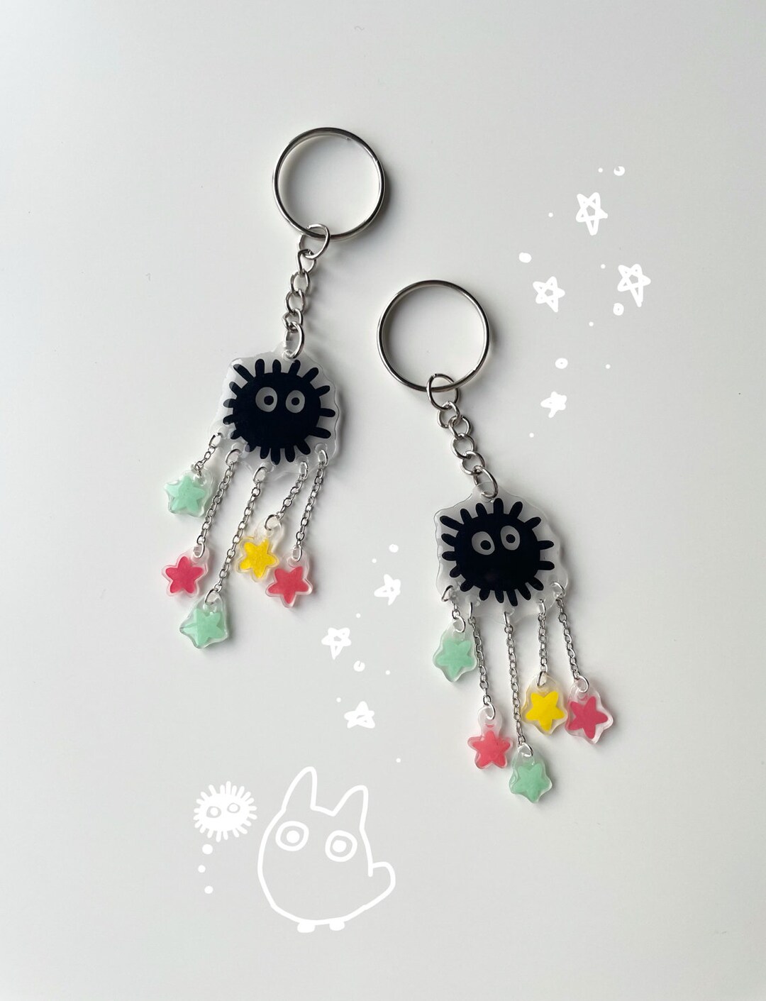 Handmade Soot Sprite studio Ghibli Keychain - Etsy