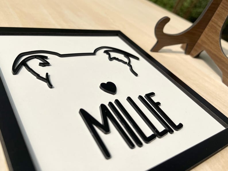 Custom Dog Memorial Frame, Personalized Pet Portrait, Collar Holder - Etsy