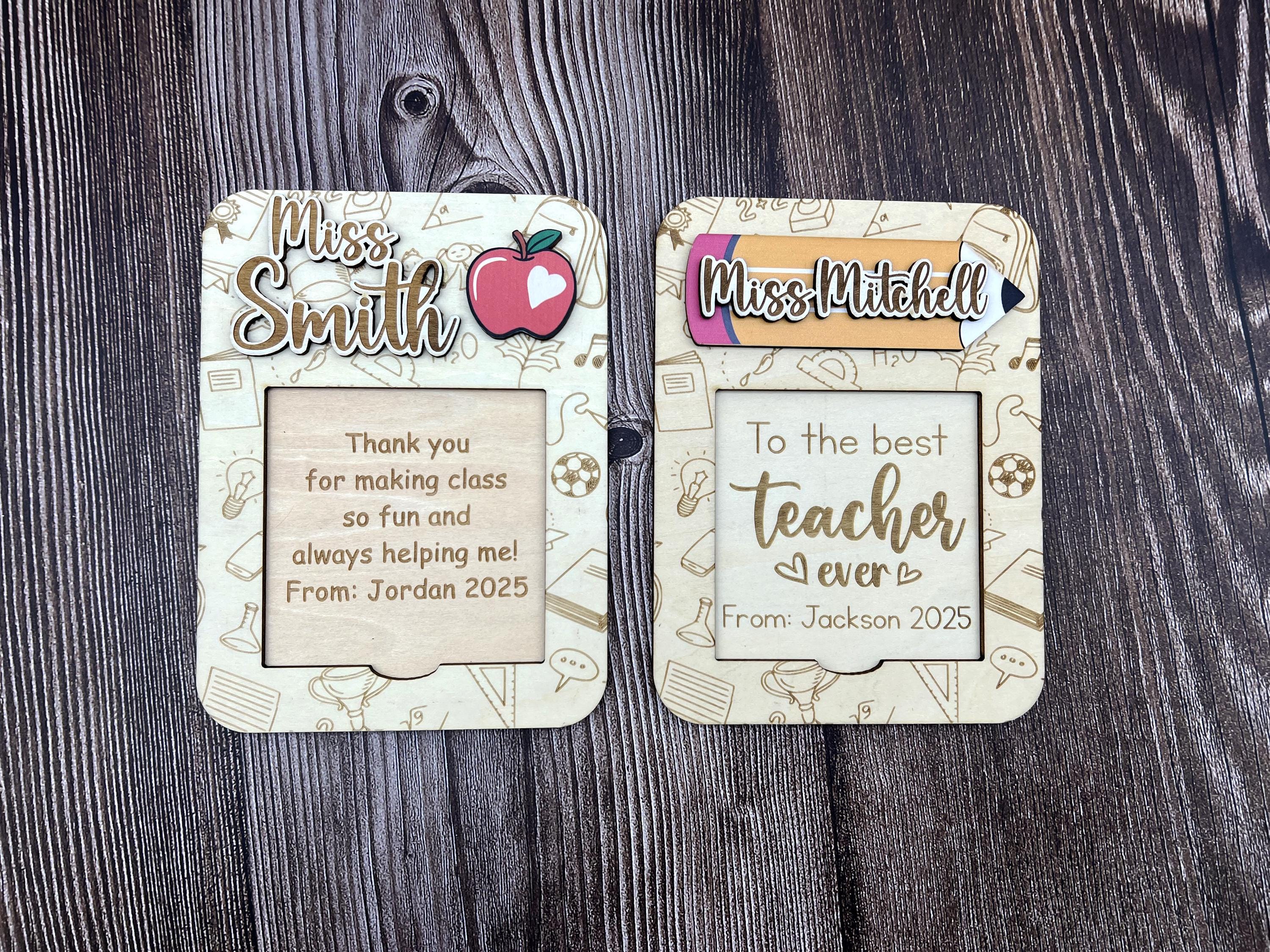 Personalized Wood Teacher Sticky Note Holder | Teacher Appreciation ...