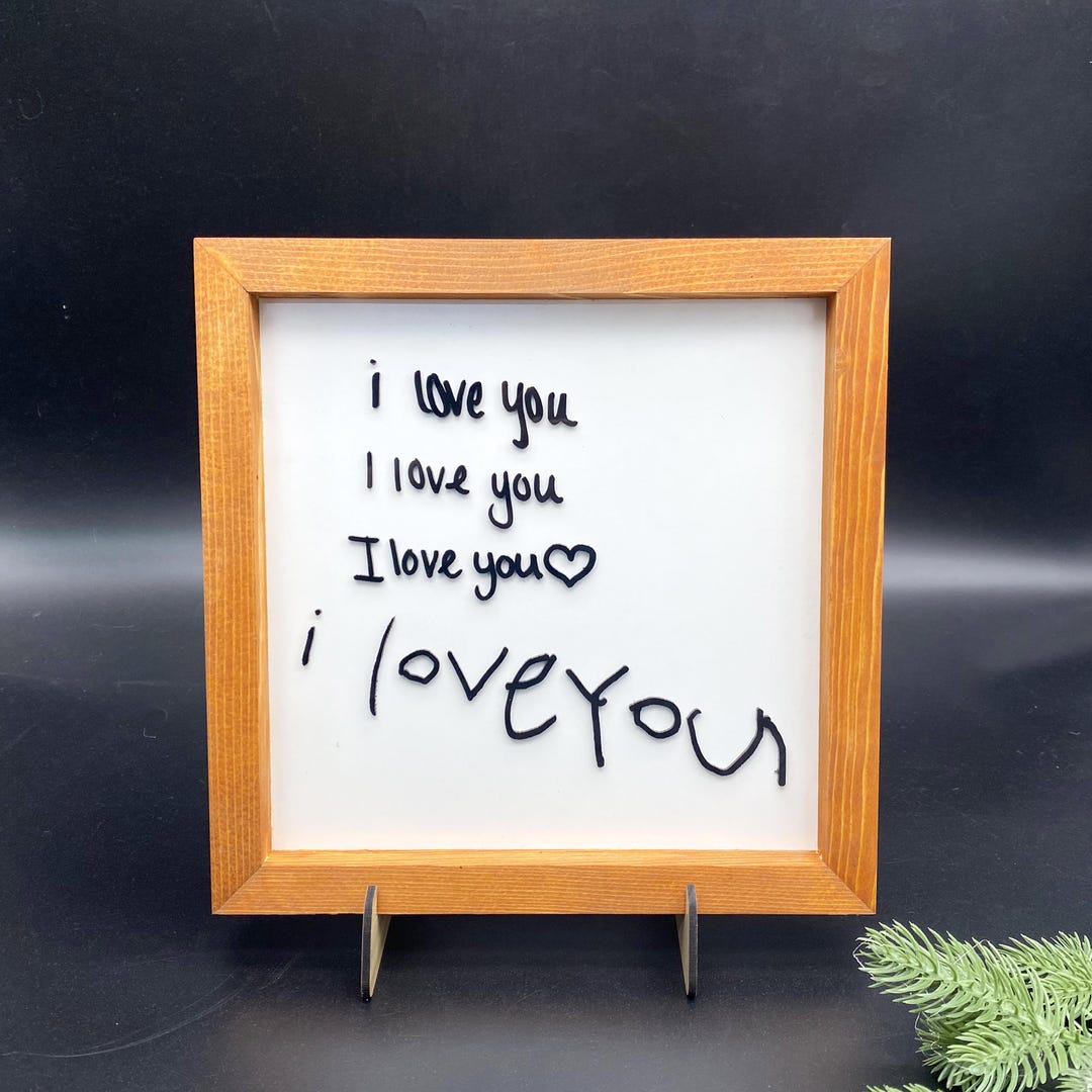 Personalized Handwriting Sign | Laser Cut 3D Wood & Acrylic - Etsy