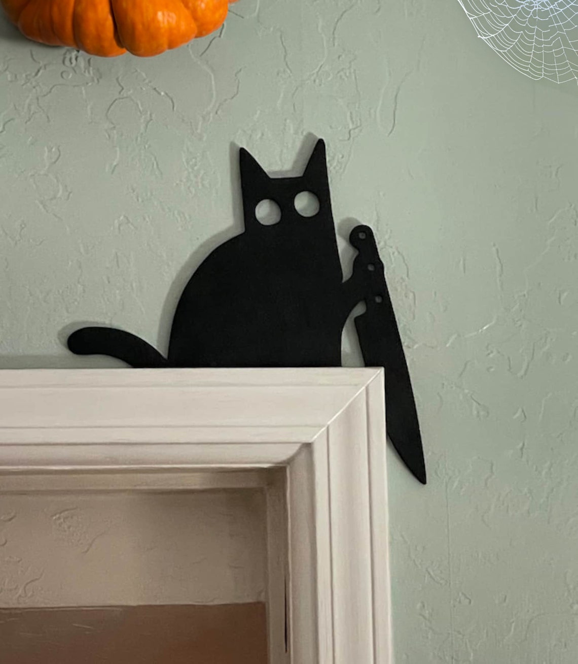 Black Cat Door Topper Halloween Decor 10 X 10 - Etsy