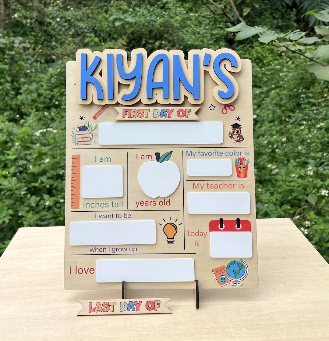 Custom First Day of School Sign| Last Day of School Sign| 1st Day of ...