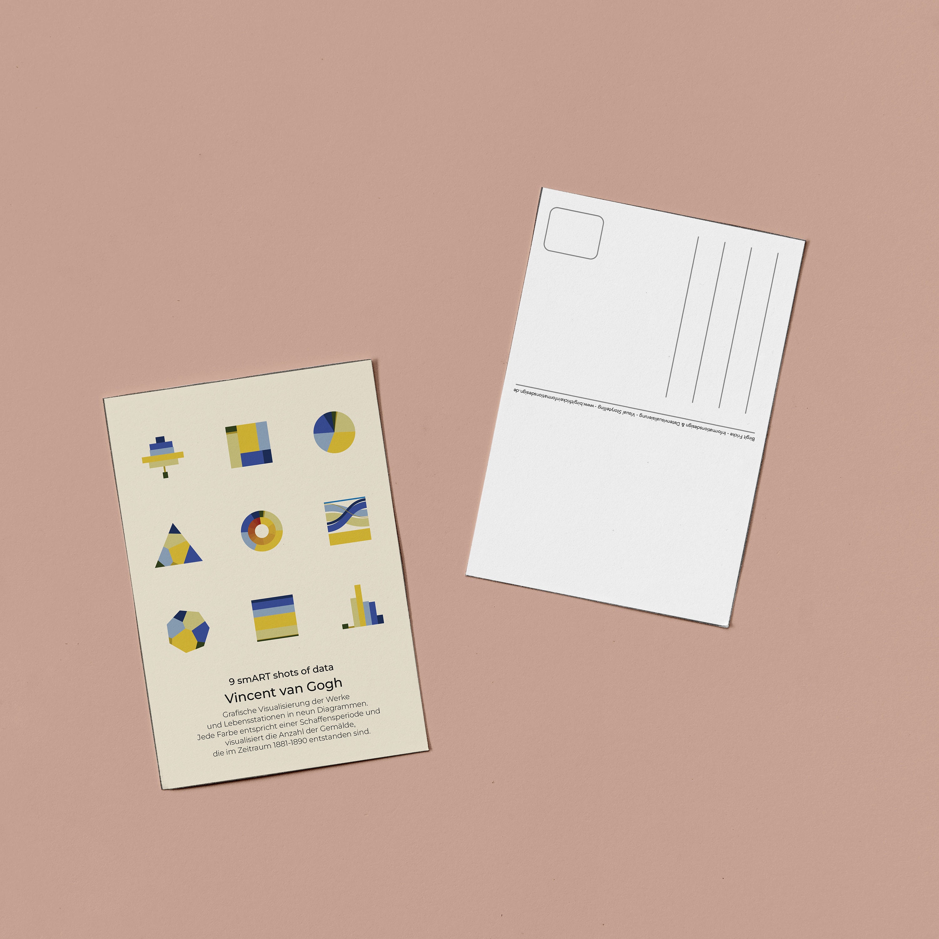 Data Visualization Vincent Van Gogh 9 Smart Shots of Data Postcard - Etsy