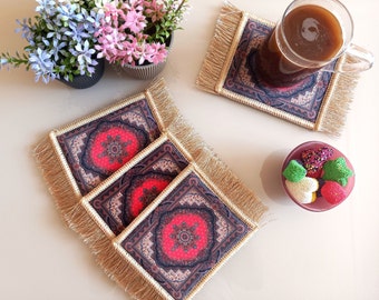 Coasters, Beautiful Turkish Rug Coasters, Persian Carpet Coasters, Mug ...