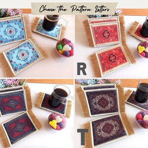 Coasters, Beautiful Turkish Rug Coasters, Persian Carpet Coasters, Mug ...
