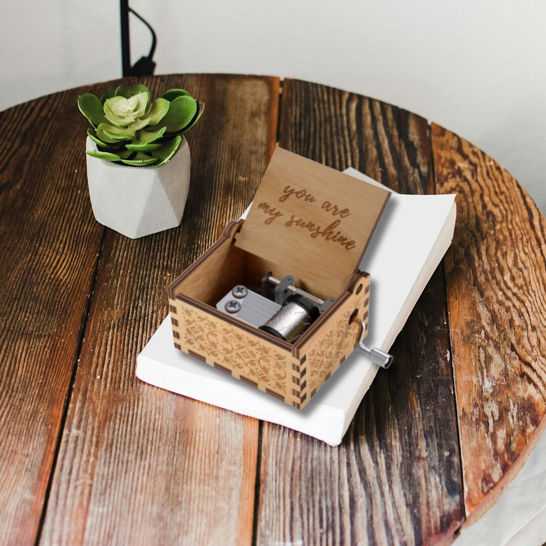 Music Box , Vintage Wooden Hand Crank Musical Box,unique Grandma Gift ...