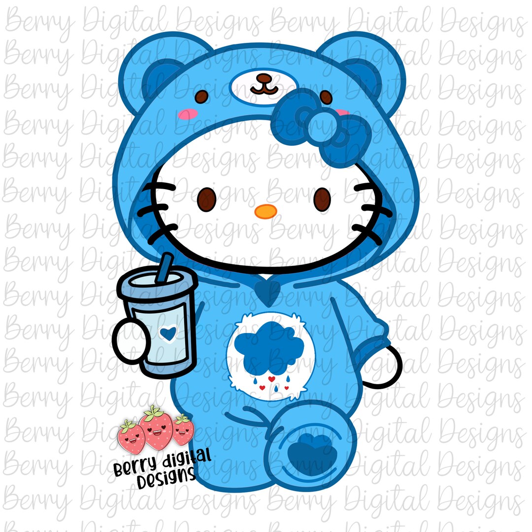 Blue Kitty PNG - Etsy