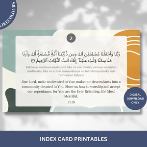 40 Rabbana Dua Supplications From the Quran Index (Instant Download) - Etsy