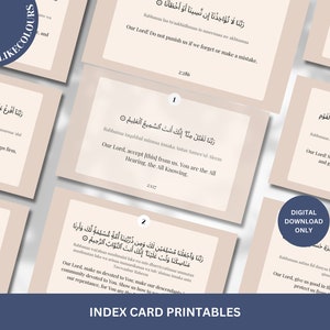 40 Rabbana Dua Supplications From the Quran Index Card - Etsy