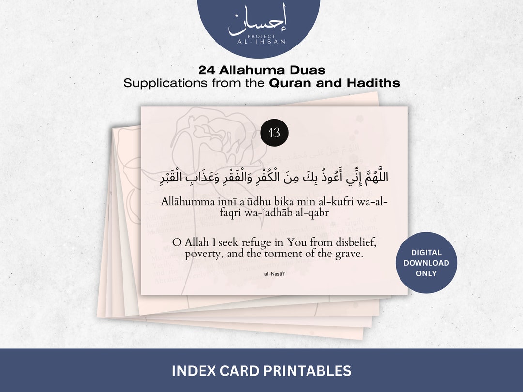 24 Allahumma Dua Digital Download Printable Supplications From the ...