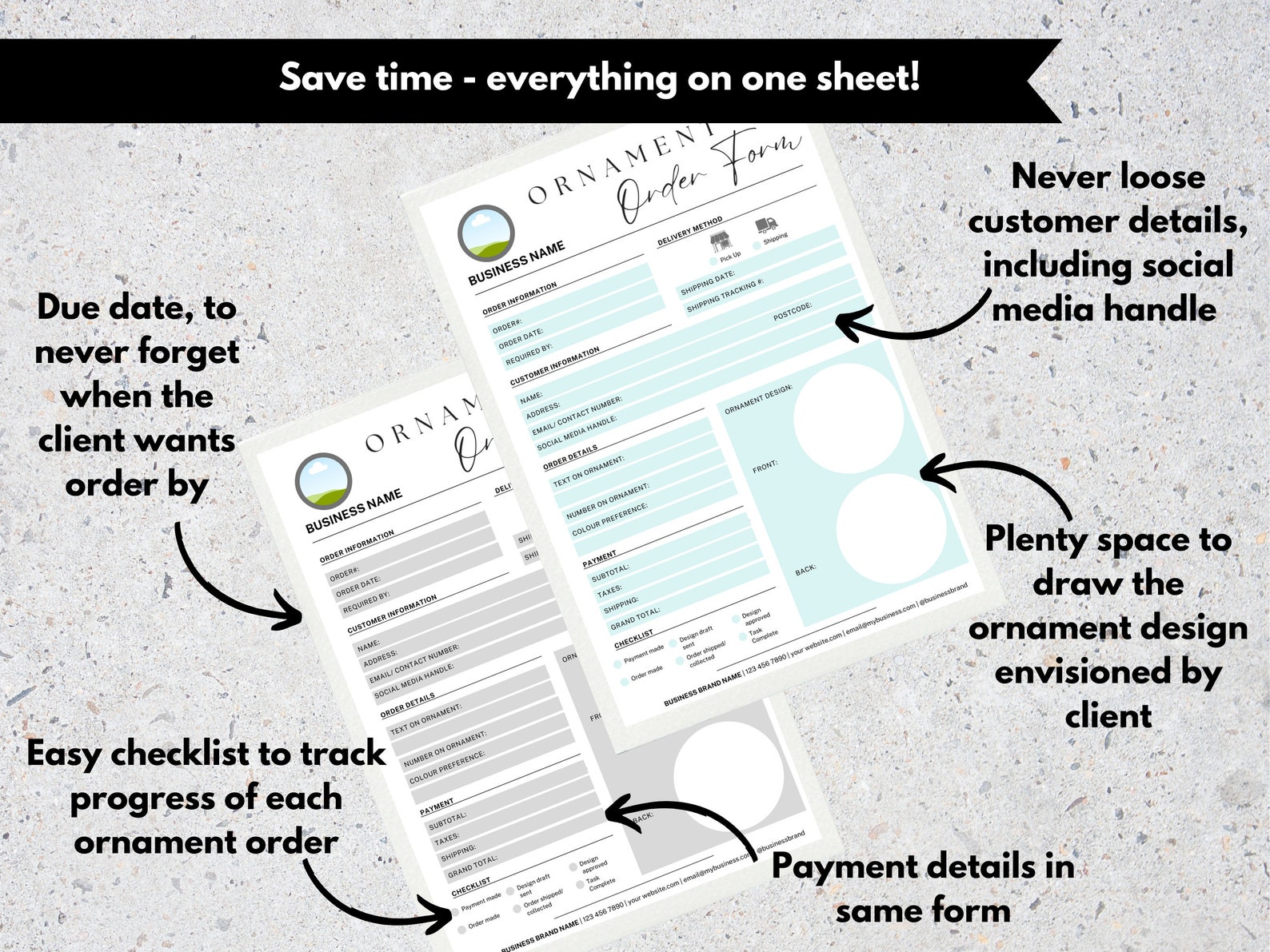 Digital Download Order Form for Personalised Christmas Ornaments ...
