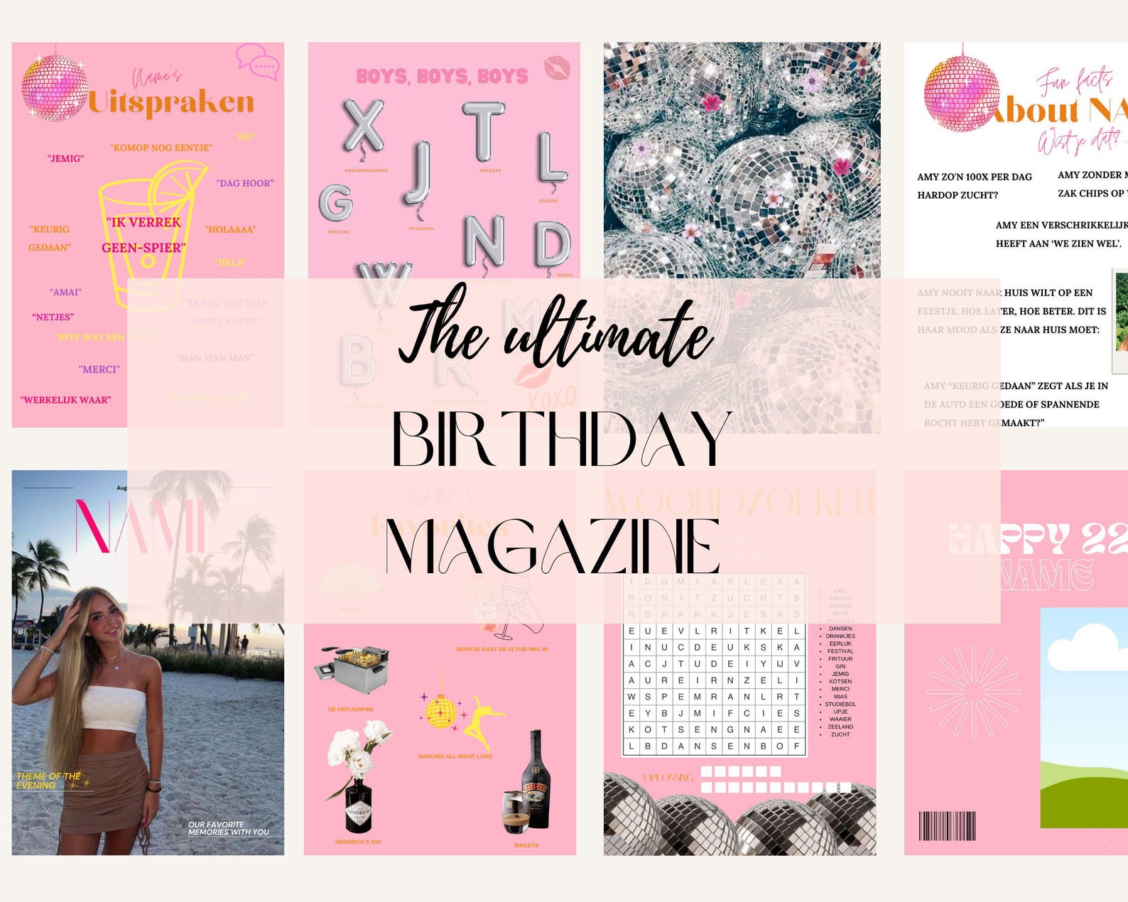 Customizable Birthday Magazine Template | Personalized Magazine | 21 ...